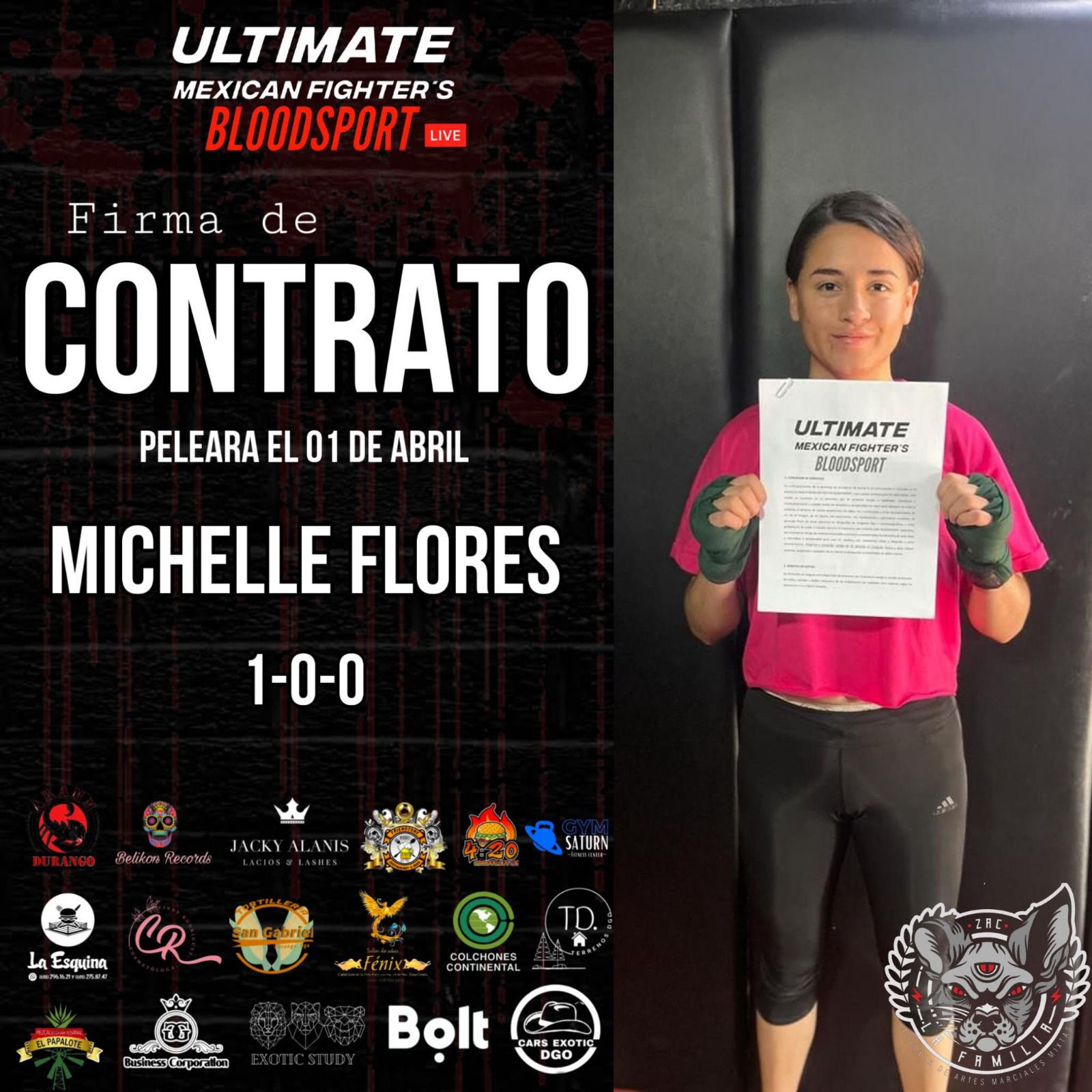 Michelle Flores lista para subir a la jaula - NTR Zacatecas