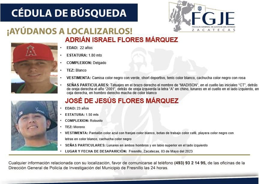 Reportan a 28 personas desaparecidas en mayo - NTR Zacatecas