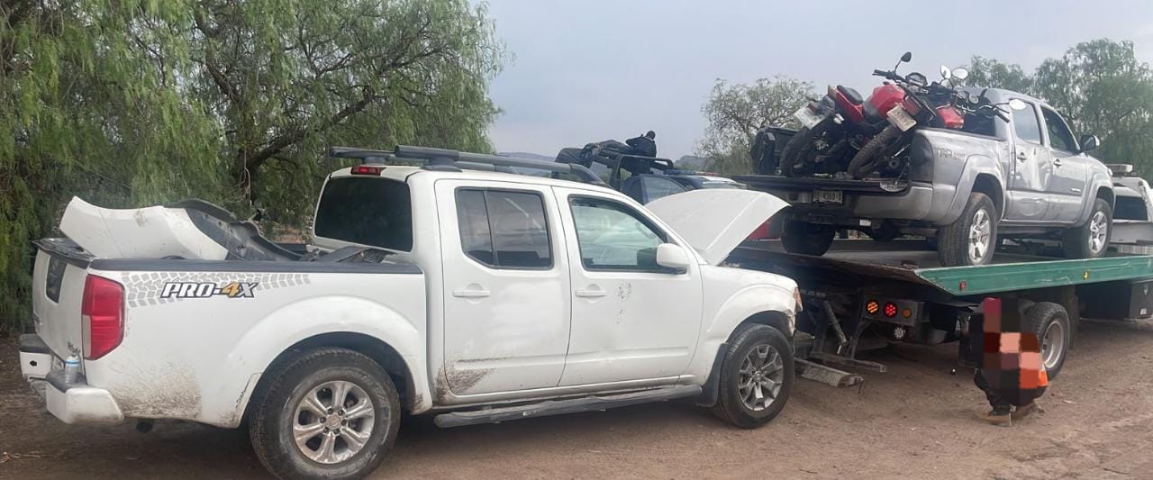 Aseguran Fuerzas de Seguridad cinco vehículos en Pinos - NTR Zacatecas