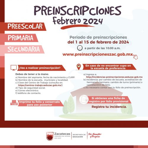 Todo listo para preinscripciones - NTR Zacatecas