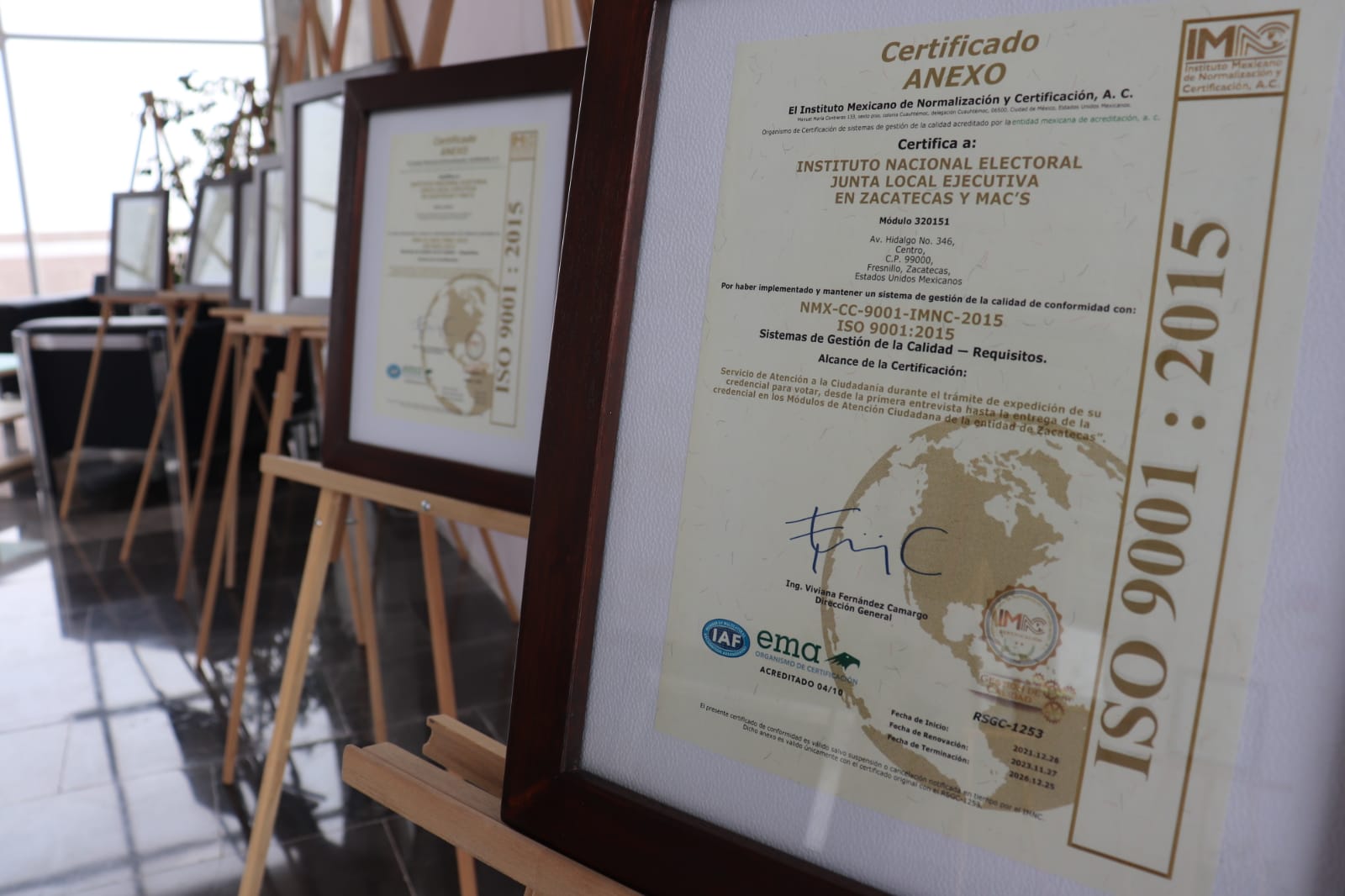 Recibe INE Certificados de Calidad de la Norma ISO - NTR Zacatecas