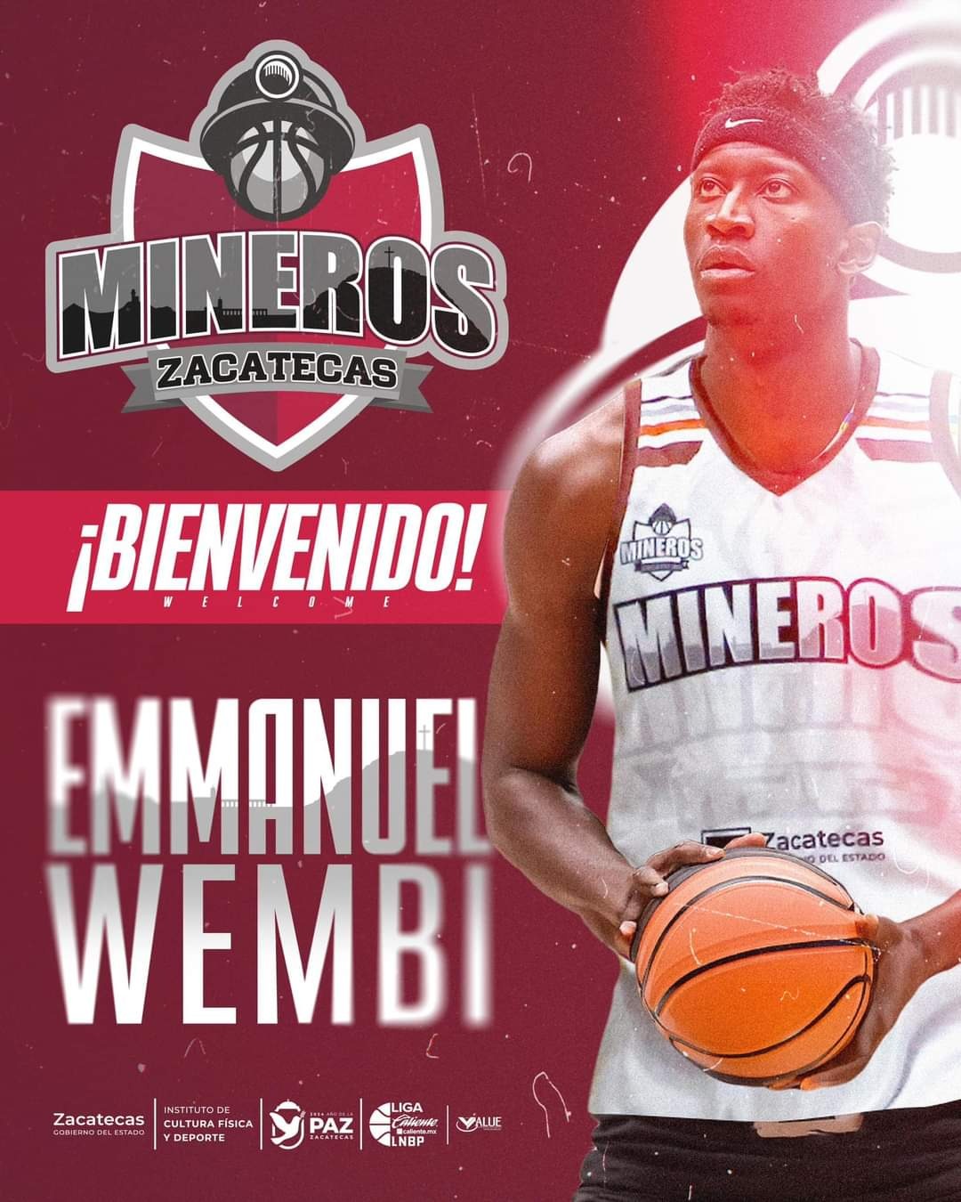 Emmanuel Wembi al roster minero - NTR Zacatecas