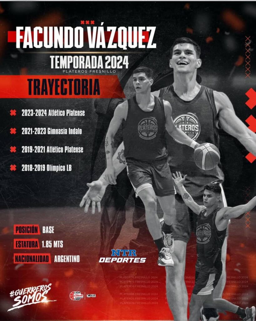 Facundo Vázquez jugará para Plateros - NTR Zacatecas