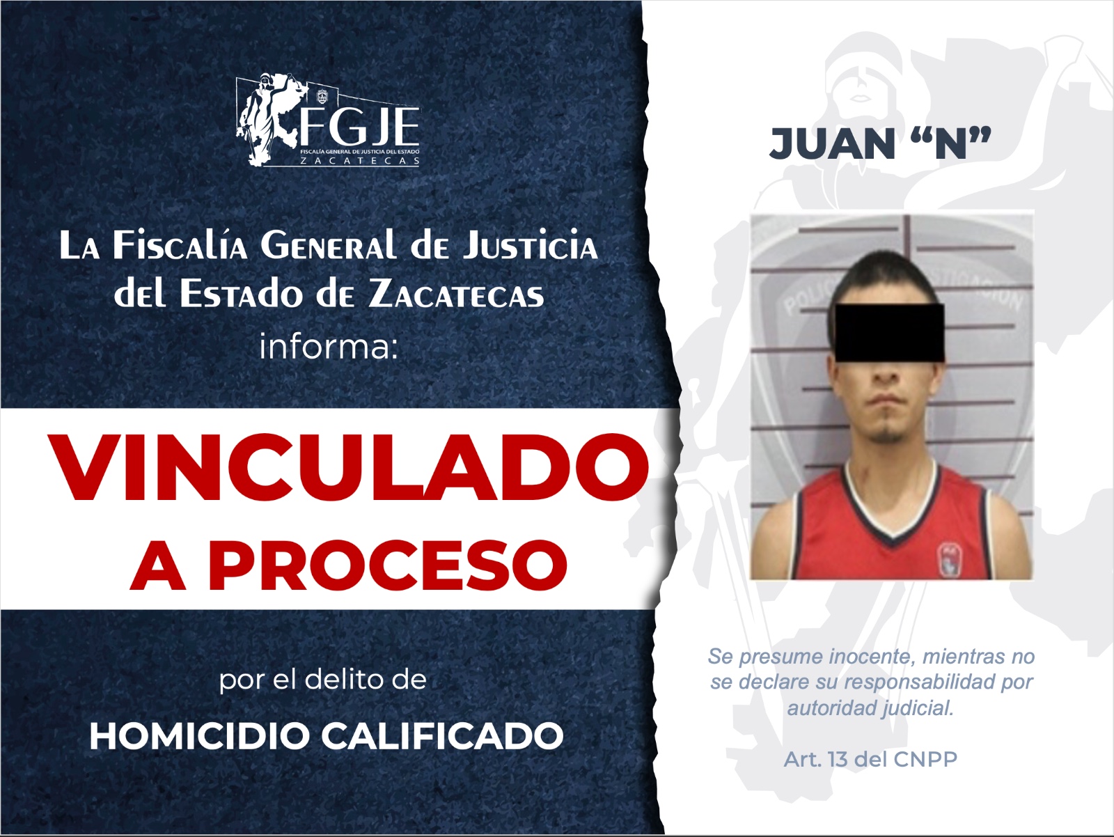 Vinculan a proceso a un hombre por homicidio - NTR Zacatecas