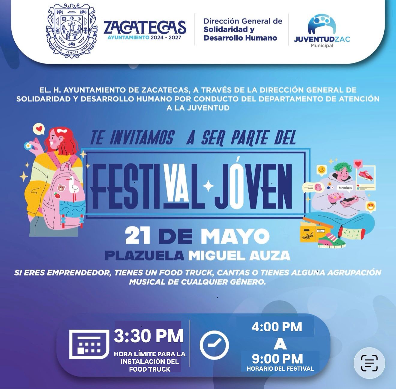 Celebrarán en la capital el Festival Joven 2026 - NTR Zacatecas